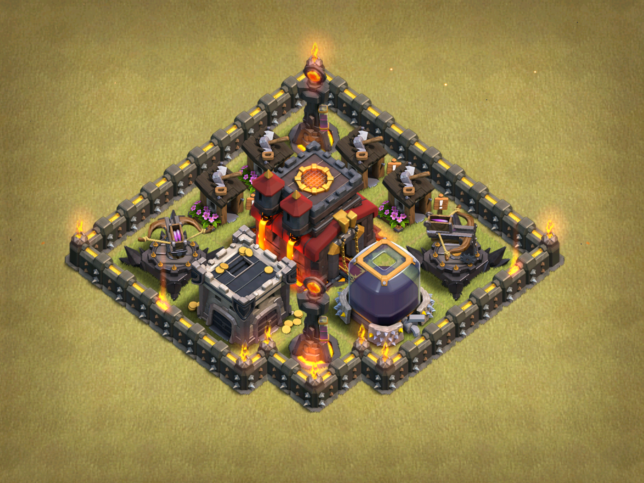 Clash of Clans Giant Builder Huts: Base Design and Strategy | Clash for ...