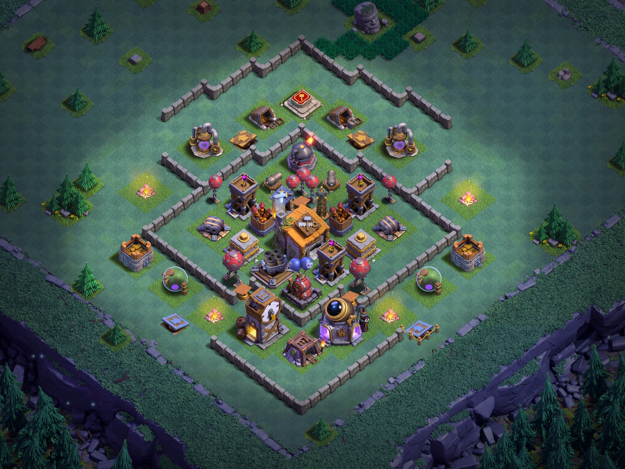 Best Builder Hall 6 Base Design Layout: Anti-Beta Minion | Clash for ...