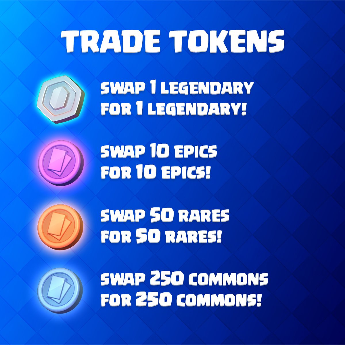 Trade Tokens Drop Rates/Odds for War Bounties in Clash Royale | Clash ...