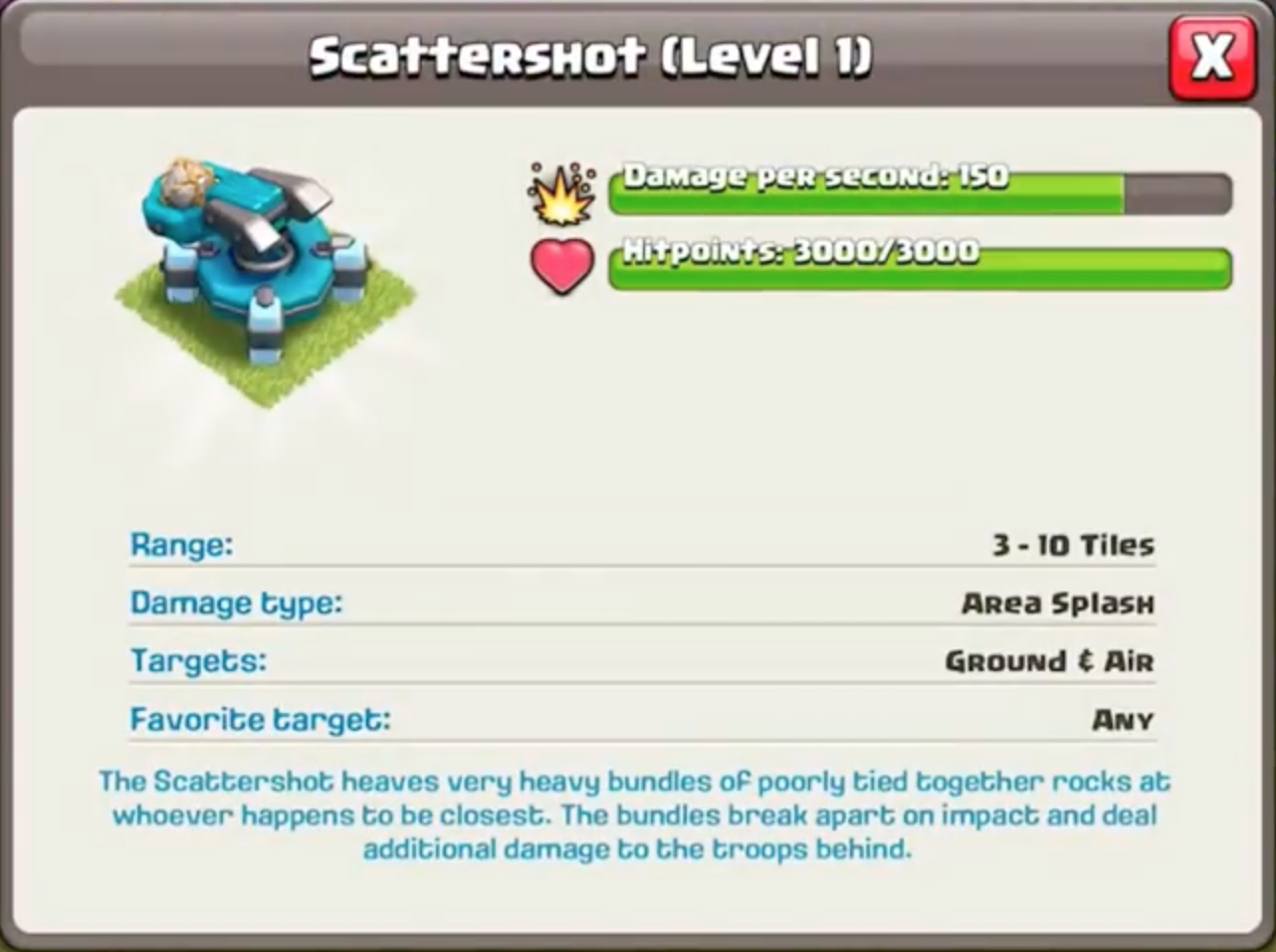 New Scattershot Defense in Clash of Clans December Update | Clash for ...